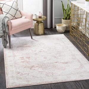 livabliss bilal vintage medallion area rug, 7'9" x 9'6", rose