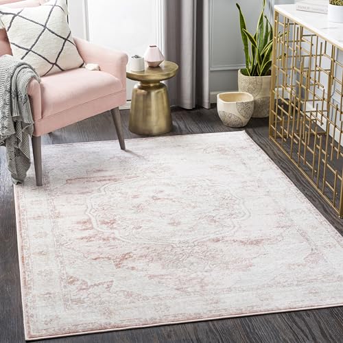 Livabliss Bilal Vintage Medallion Area Rug, 7'9" x 9'6", Rose