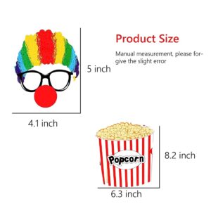 PIPI 36pcs Circus Photo Booth Props with Sticker Funny Carnival Theme Party Decorations for Birthday Party