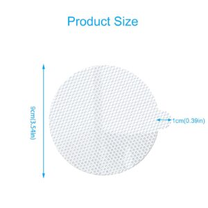 Kemine 25 Pack Drain Hair Catcher Disposable Mesh Stickers Shower Hair Trap Bathroom Accessories Suit for Bathroom Bathtub Kitchen Round/Square Shape (Round)