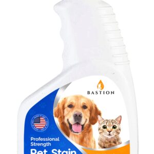 Pet Stain Remover & Odor Eliminator Spray - Professional Strength Formula - Enzyme Powered Carpet Cleaner Solution - Natural Deodorizer - Bio-enzymatic - Dog, Cat Urine Destroyer - Dye Free 32oz Spay