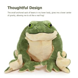 MorisMos Giant Frog Stuffed Animal Frog Plush, Large Stuffed Frog Plush, Big Stuffed Green Frog Pillow for Kids, 22 Inch