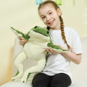 MorisMos Giant Frog Stuffed Animal Frog Plush, Large Stuffed Frog Plush, Big Stuffed Green Frog Pillow for Kids, 22 Inch