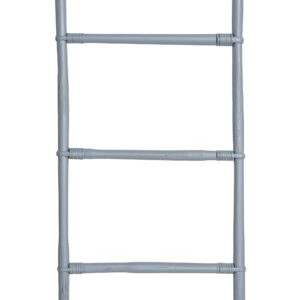 Creative Co-Op Decorative Bamboo Modern Towel Storage, Matte Grey Finish Blanket Ladder