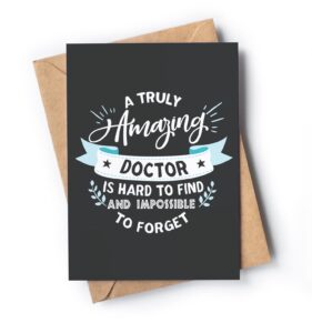 thank you card for doctor | awesome appreciation and gratitude card for men or women for any occasion: birthday, retirement, graduation or just because.