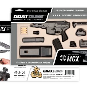 GoatGuns Miniature SIG MCX Model Grey | 1:3 Scale Die Cast Metal Build Kit