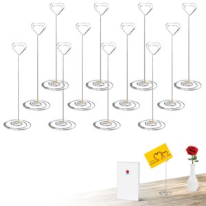 12pcs 9in premium table number holders place card holders - photo card holder, picture holders for tables, card stand, sign stands, table setting decor in gift box