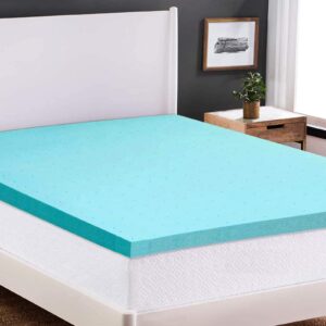 memory foam 2 inch twin mattress topper mattress pad twin, gel infused soft bed topper single size bed mattress toppers for pressure relieving