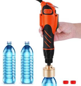 saladulce electric bottle capping machine 60kg/f handheld bottle cap sealer bottle screwing sealing machine for 10-50mm diameter plastic bottles 160w 110v