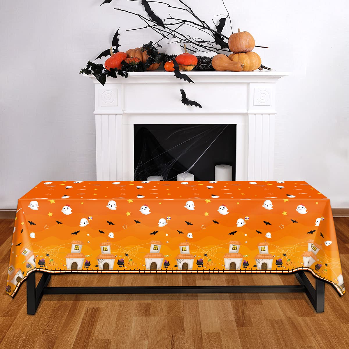 Fancy Land Halloween Tablecloths 3 Pack Halloween Plastic Kids Party Decorations 54 x 108 Halloween Disposable Table Cover