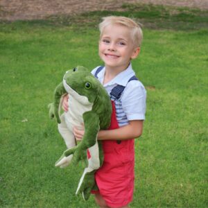 MorisMos Giant Frog Stuffed Animal Frog Plush, Large Stuffed Frog Plush, Big Stuffed Green Frog Pillow for Kids, 22 Inch