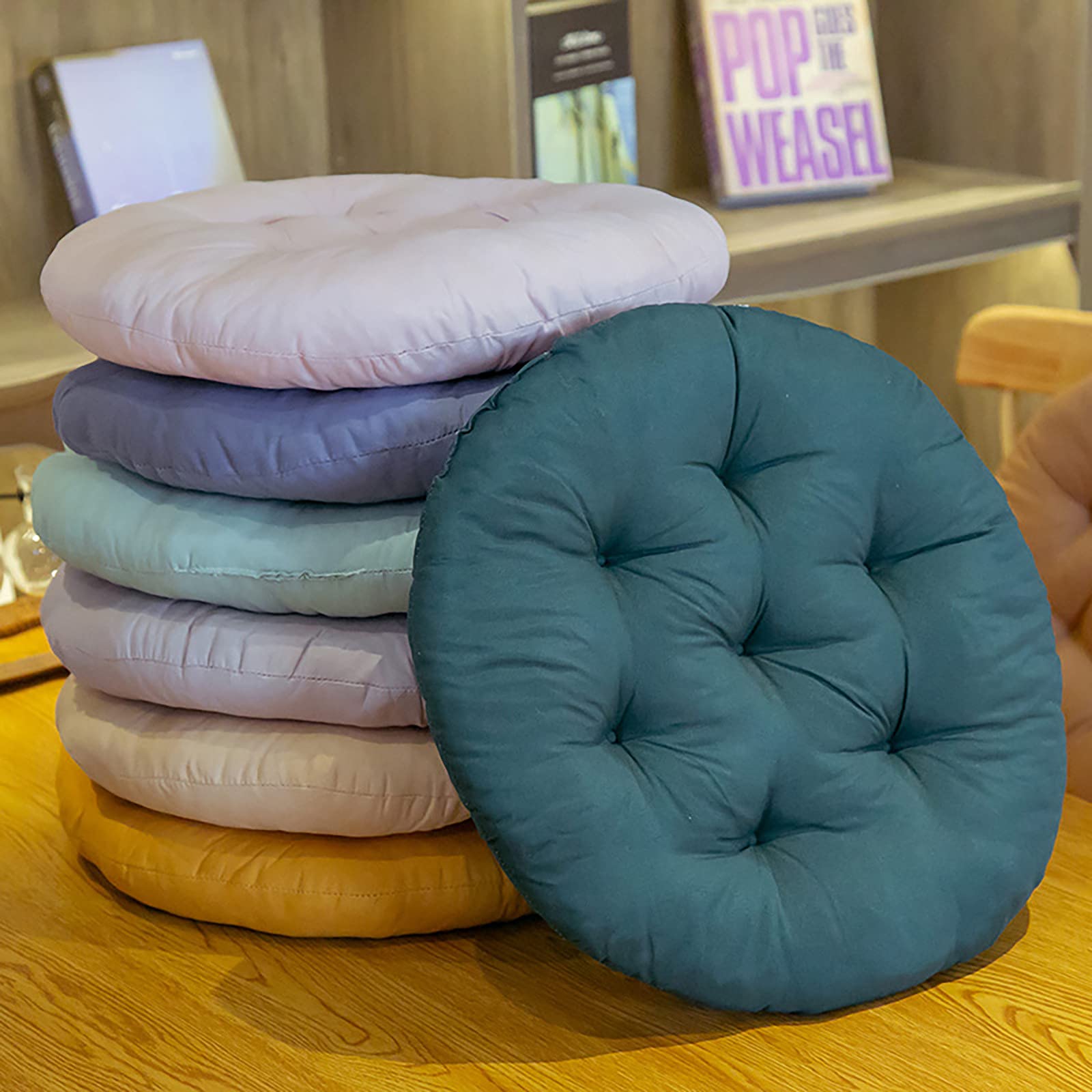 Round Chair Cushions,Indoor/Outdoor Round Seat Cushions Chair Seat Pad Floor Cushion Pillow Round Stool Pad for Garden Patio Furniture,Round Chair Pad Cushions for Kitchen Dining,Home,Office (A1/14in)