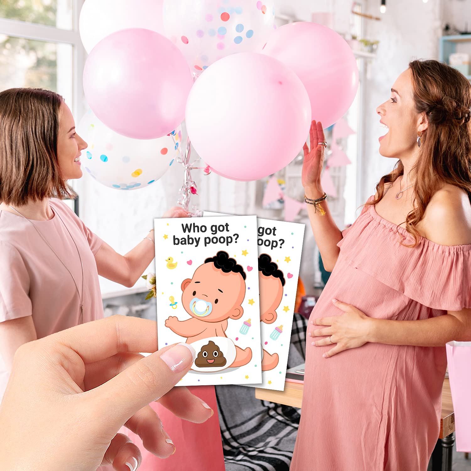 Zuoziosx Baby Shower Games 38 Raffle Cards, Decorations, Dirty Diaper Scratch Off Game, Baby Shower Activity and Idea, Fun and Easy to Play