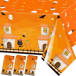 fancy land halloween tablecloths 3 pack halloween plastic kids party decorations 54 x 108 halloween disposable table cover