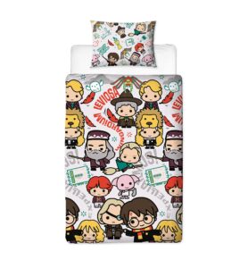 harry potter duvet cover scene design | reversible 2 sided bedding duvet cover, official merchandise pillow case (single