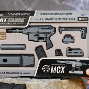 GoatGuns Miniature SIG MCX Model Grey | 1:3 Scale Die Cast Metal Build Kit