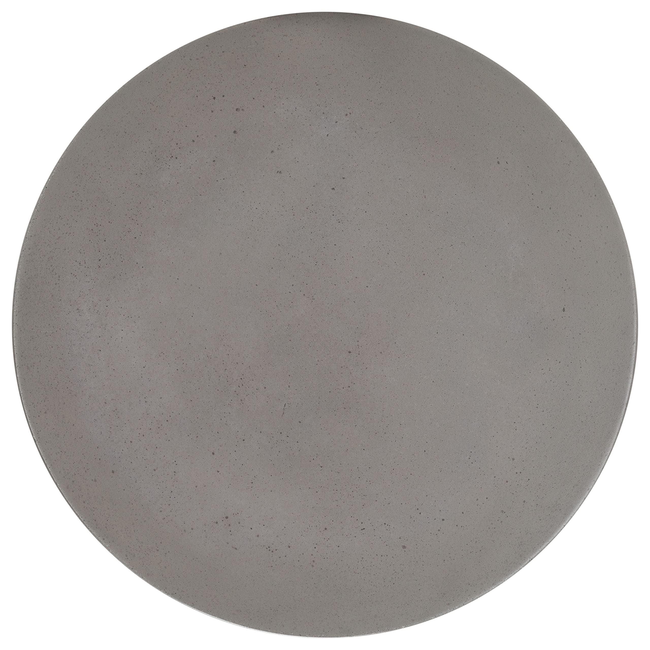 SAFAVIEH Outdoor Collection Akiko Modern Dark Grey Concrete Round Accent Table (Fully Assembled)