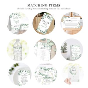 Your Main Event Prints 50 Eucalyptus RSVP Postcards for Wedding - Greenery Response Cards - Perfect for Bridal Shower, Rehearsal Dinner, Engagement Party, Baby Shower