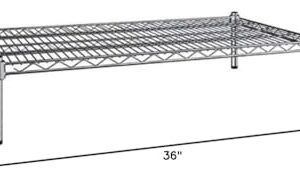 21" x 36" NSF Chrome Dunnage Shelf with 8" Posts. Wire Shelving Unit Wire Rack Wire Shelves Pantry Shelf Kitchen Shelves Storage Shelving Metal Storage Shelves Pantry Shelving