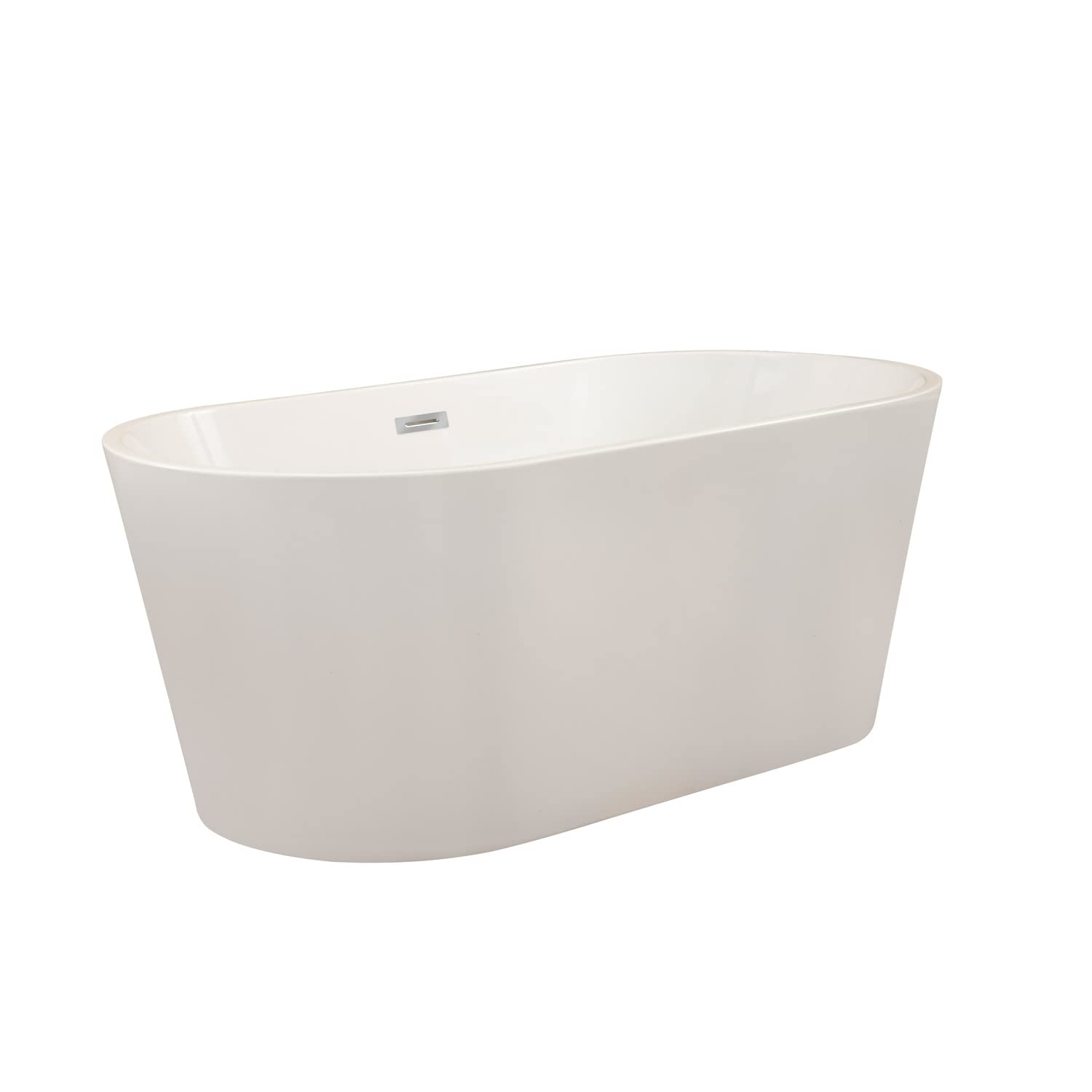 Altair Design Cielo 59" x 30" Freestanding Soaking Acrylic Bathtub in White