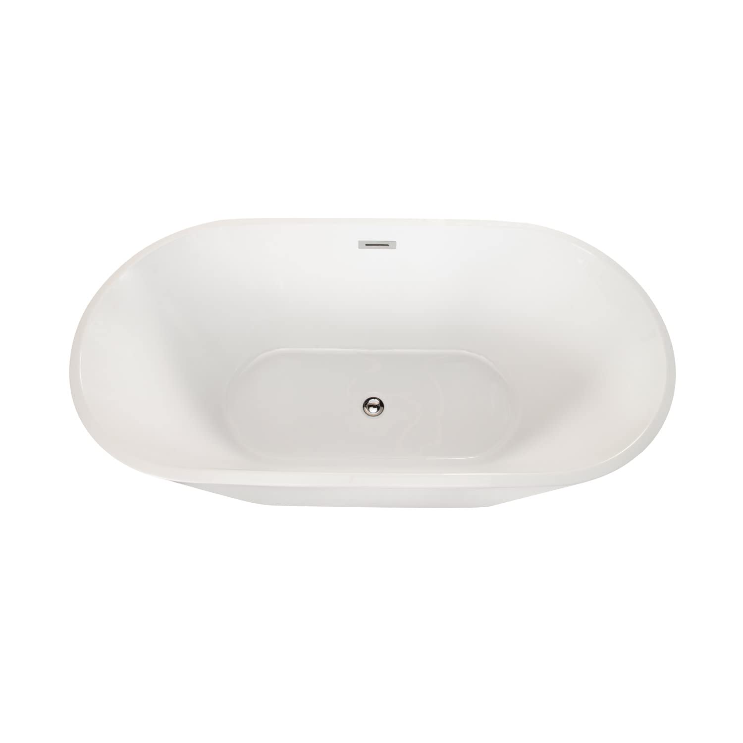 Altair Design Cielo 59" x 30" Freestanding Soaking Acrylic Bathtub in White