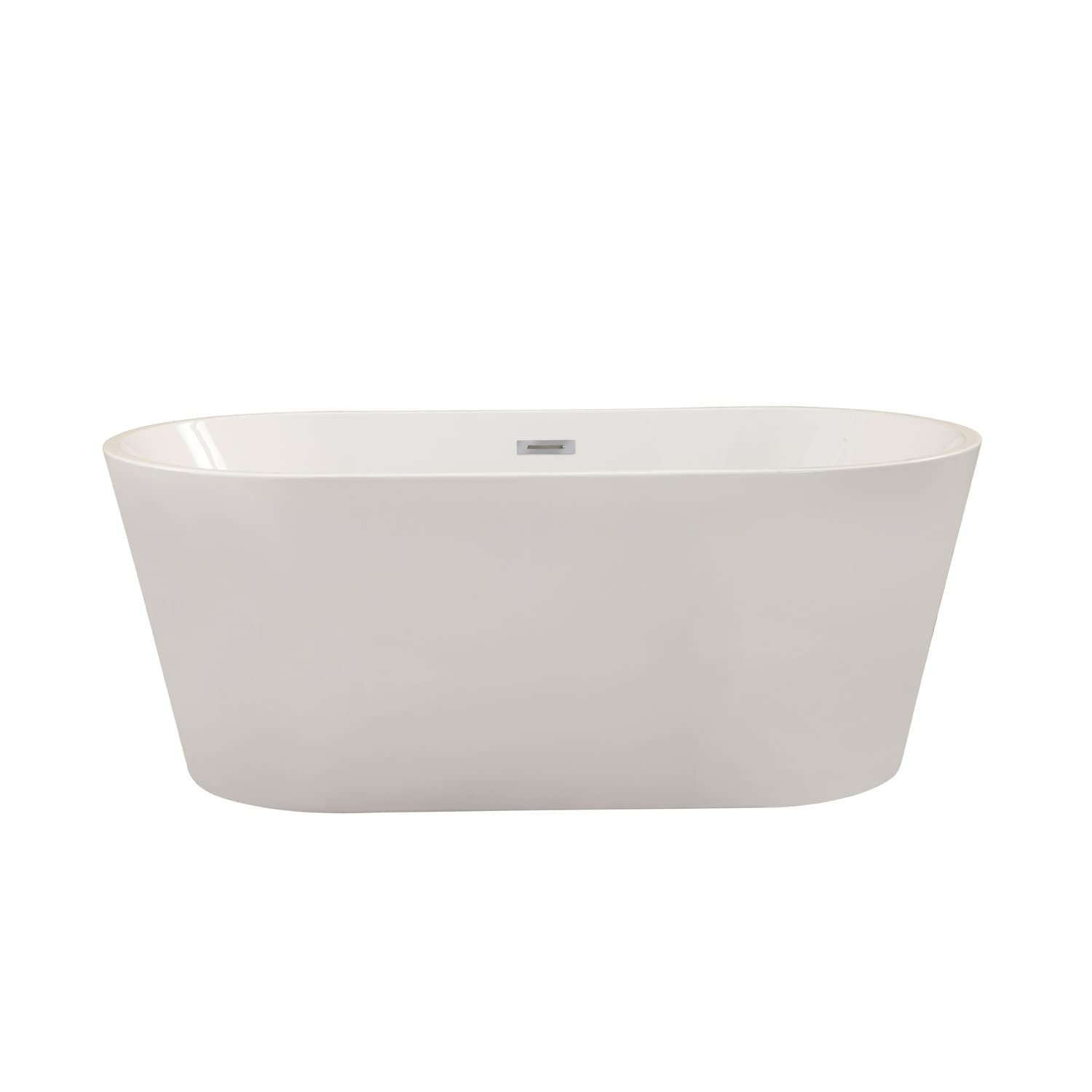 Altair Design Cielo 59" x 30" Freestanding Soaking Acrylic Bathtub in White