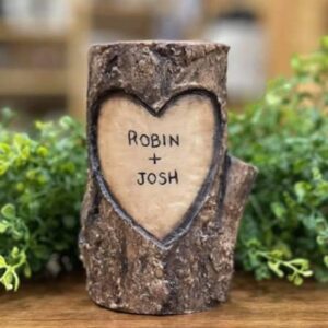 DIY carve names and date into tree candle kit Anniversary Date night Romantic Gift