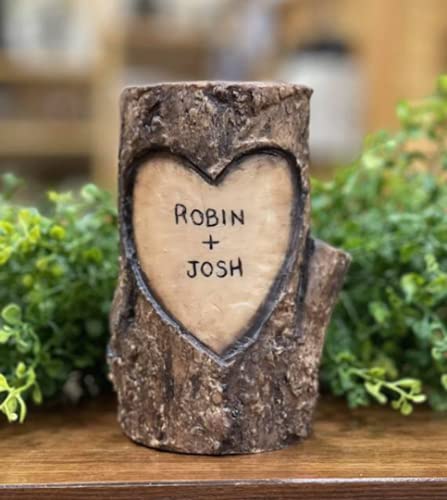 DIY carve names and date into tree candle kit Anniversary Date night Romantic Gift