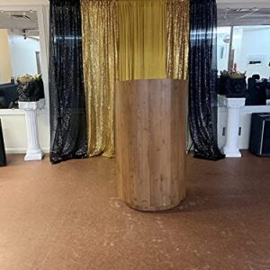 WISPET Black Sequin Backdrop Curtains 2 Panels 2FTx8FT Glitter Drapes Backdrop Sparkle Curtains Photo Backdrop for Halloween Wedding Birthday Bridal Party Decor