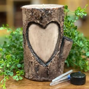 DIY carve names and date into tree candle kit Anniversary Date night Romantic Gift