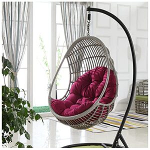 rrnar swing chairs cushions hanging egg chair cushions soft hanging basket seat chair pads back cushion for indoor outdoor patio 90x120cm (cushion only),fuchsia