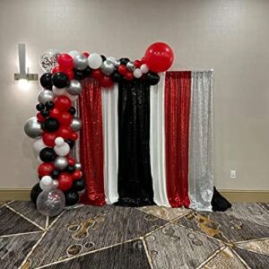 WISPET Black Sequin Backdrop Curtains 2 Panels 2FTx8FT Glitter Drapes Backdrop Sparkle Curtains Photo Backdrop for Halloween Wedding Birthday Bridal Party Decor