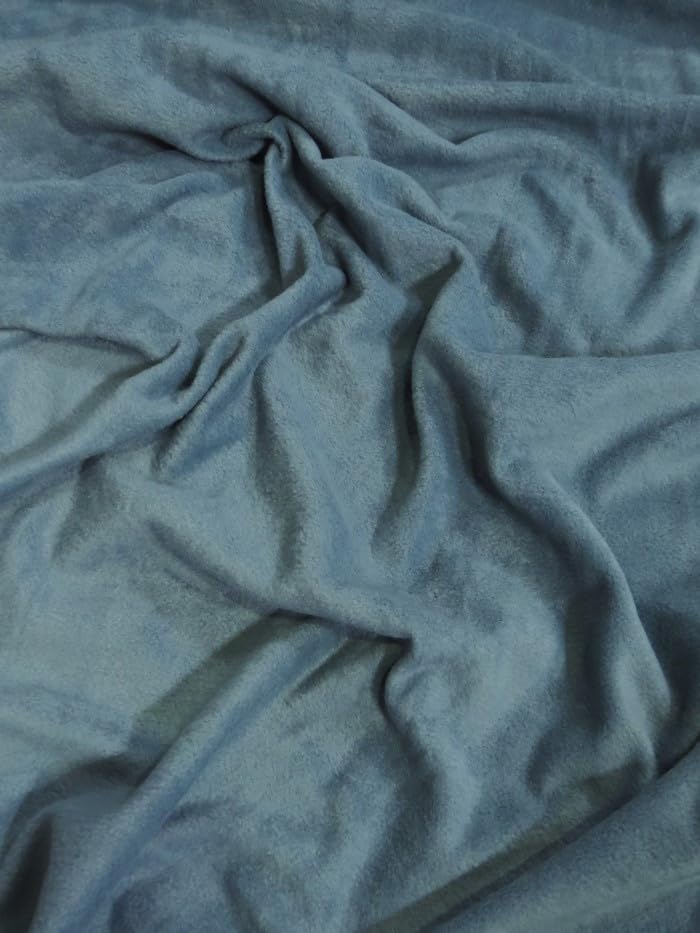 Solid Polar Fleece Fabric - 37 Colors - Sold by The Yard DIY Blankets Clothing Pajamas Accessories (Denim Blue)