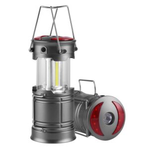 lichamp 2 pack led camping lanterns, battery powered lantern flashlight cob camp light for power outages, camping supplies and home hurricane supplies, f2gy