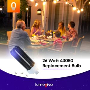 lumenivo 26 Watt Bug Zapper Bulb Replacement for DynaTrap 43050 26W Bug Zapper Light Bulbs Outdoor for Mosquito Control - for Models DT1750 and DT1775 - ¾ Acre and 1 Acre Coverage - 2 Pack