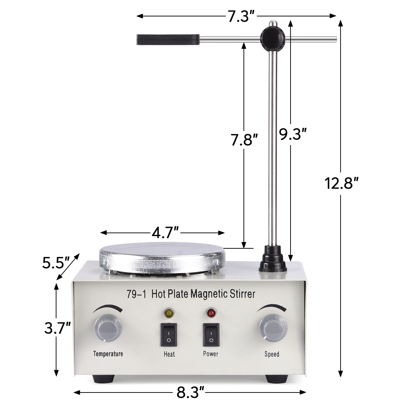 Slendor Magnetic Stirrer Hot Plate Mixer 79-1 Lab Stirrers Hotplate Max 2400 RPM Stir Plate with Stir Bar and Support Stand