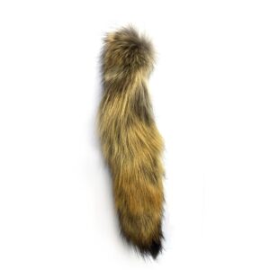 CIFIBIFUN Real Coyote Fluffy Tail Costume Fur Pelts Cosplay and Hides Tails DIY Ornament