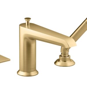 Kohler Hint Single-Handle Deck Mount Bath Faucet with Handshower, Vibrant Brushed Bronze