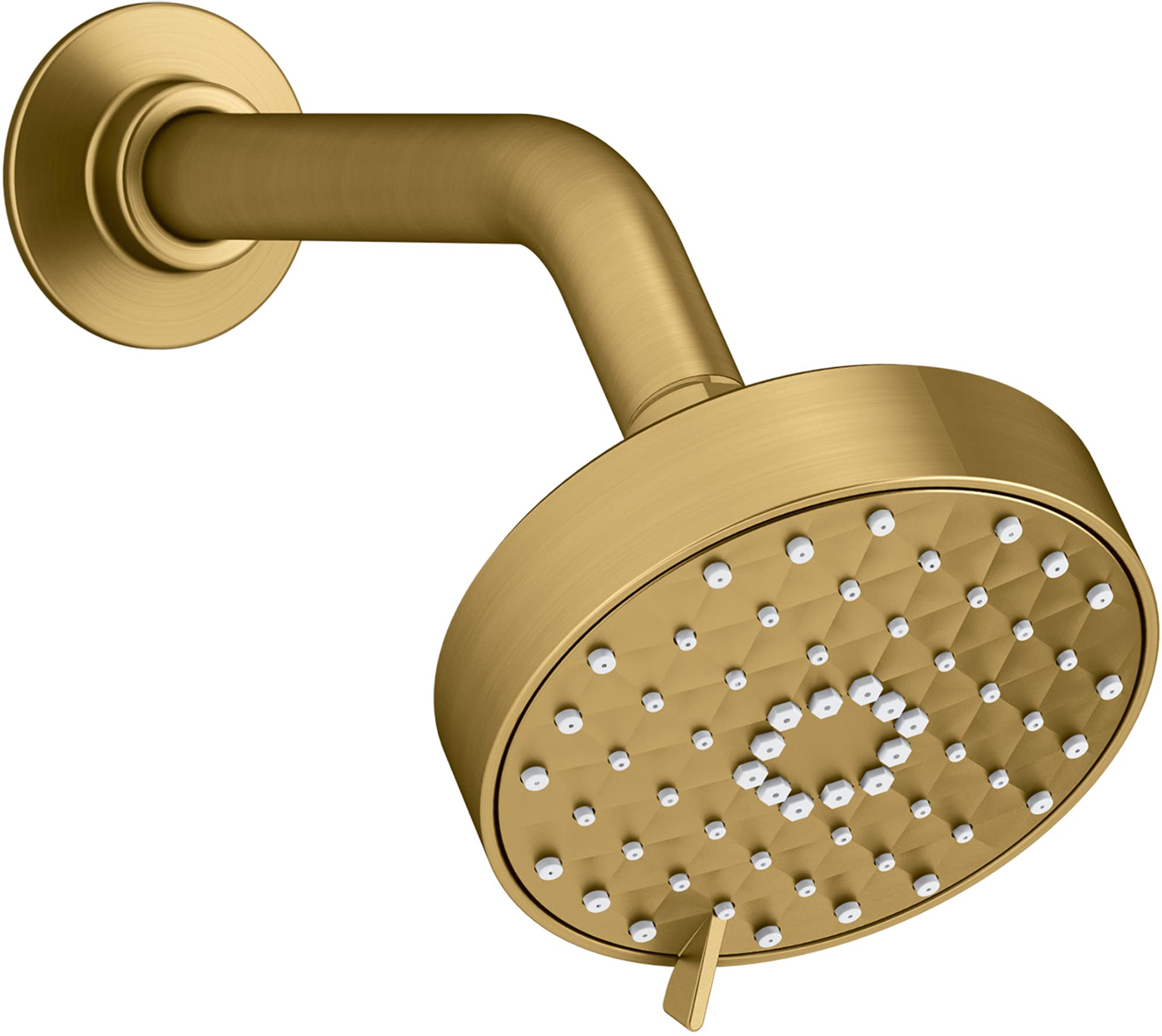 KOHLER 72419-G-2MB Awaken G110 Three-Function Showerhead, Wall-Mount, 3 Spray Settings, 1.75 GPM, Vibrant Brushed Moderne Brass