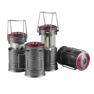 lichamp 4 pack led camping lanterns, battery powered lantern flashlight cob camp light for power outages, camping supplies and home hurricane supplies, f4gy