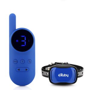 vibrating cat collar - no shock - cat training collar with remote - fits kittens to adult cats - vibration & sound only - 1,000 ft range - long lasting battery life – 9 intensity levels (dark blue)