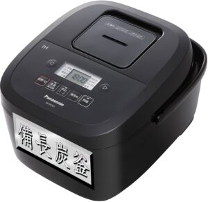 panasonic sr-fe101-k rice cooker, 5.5 cup, 2-tier ih, simple design, binchotan pot