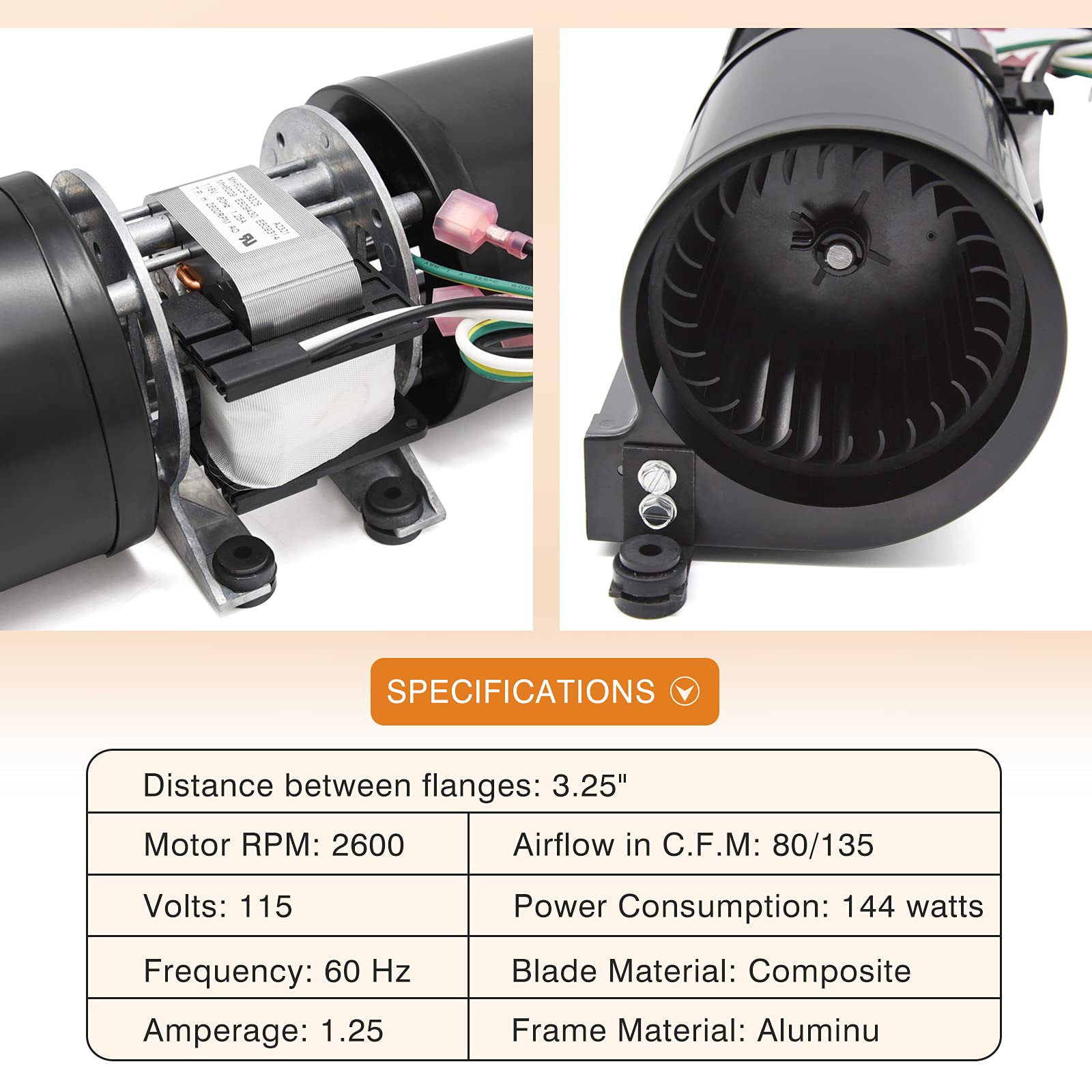 Adviace Fireplace Blower Fan Kit for Regency Wood & Gas Stove, 910-157/P Blower Kit for Regency Fireplace Inserts, Osburn, Nordica, Valley Comfort, Pacific, Rotom R7-RB167 846-515 Blower Replacement