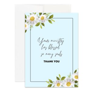 simply uncaged christian gifts ministry appreciation 5x7inch card for pastor, minister, church staff, volunteers, ministry appreciation gift card for ministers (single card)