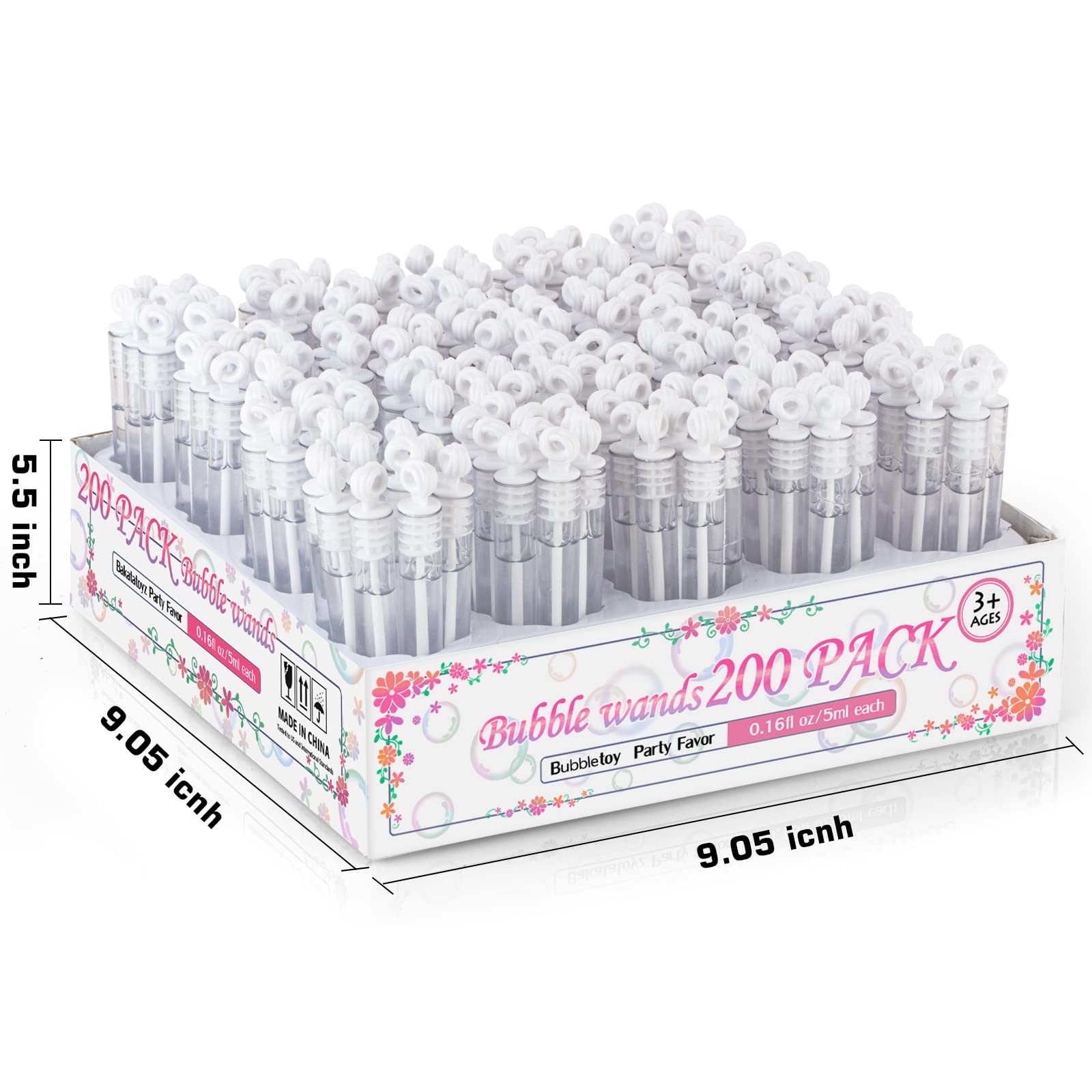 200 Pack Mini Bubble Wands, White Bubble Stick Toy Bulk for Wedding Supplies, Anniversaries, Valentine's Day Gift, Celebrations, Wedding Send Off, Party Favor for Couple, Guests, Kid, Boy and Girl