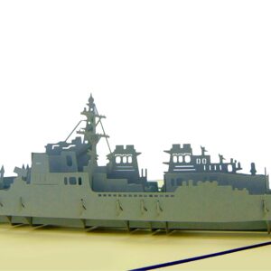 GREENHANDSHAKE Powerful US Navy Ship 3D Pop Up Birthday Card, Valentine's Day, Mother's Day, Graduation, Wedding, Thank You, Get Well, All Occasions, 8 x 6 in