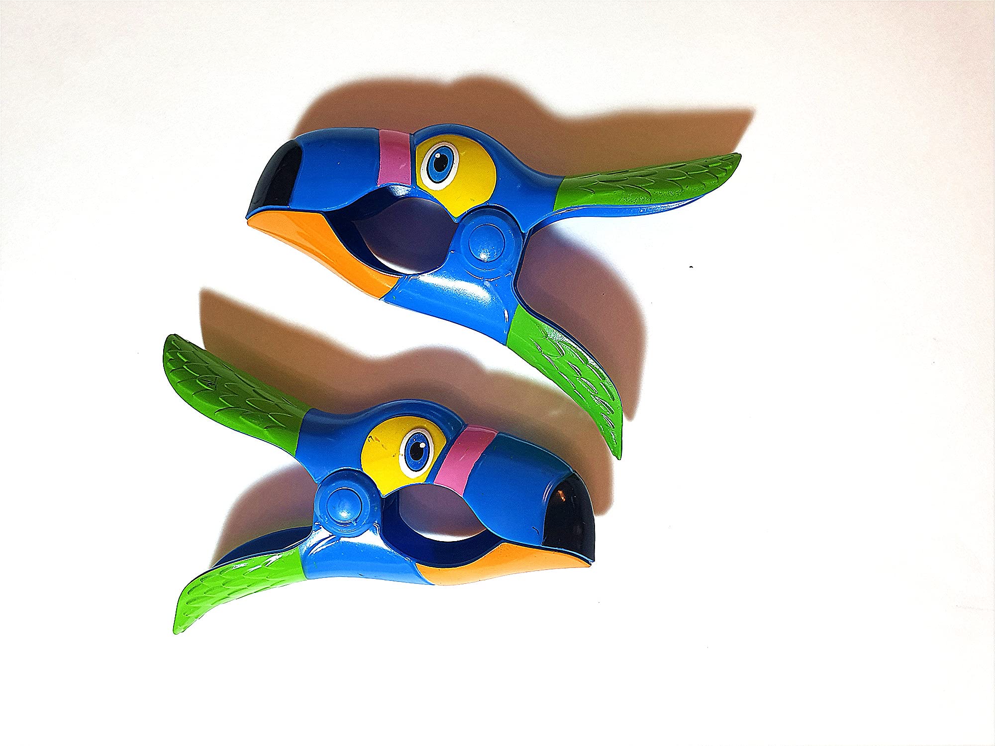 C&H Beach Tower Clips, Beach Towel Holders, Clips, Beach, Patio or Pool Accessories, Portable Towel Clips, Chip Clips, Secure Clips, Toucan Style