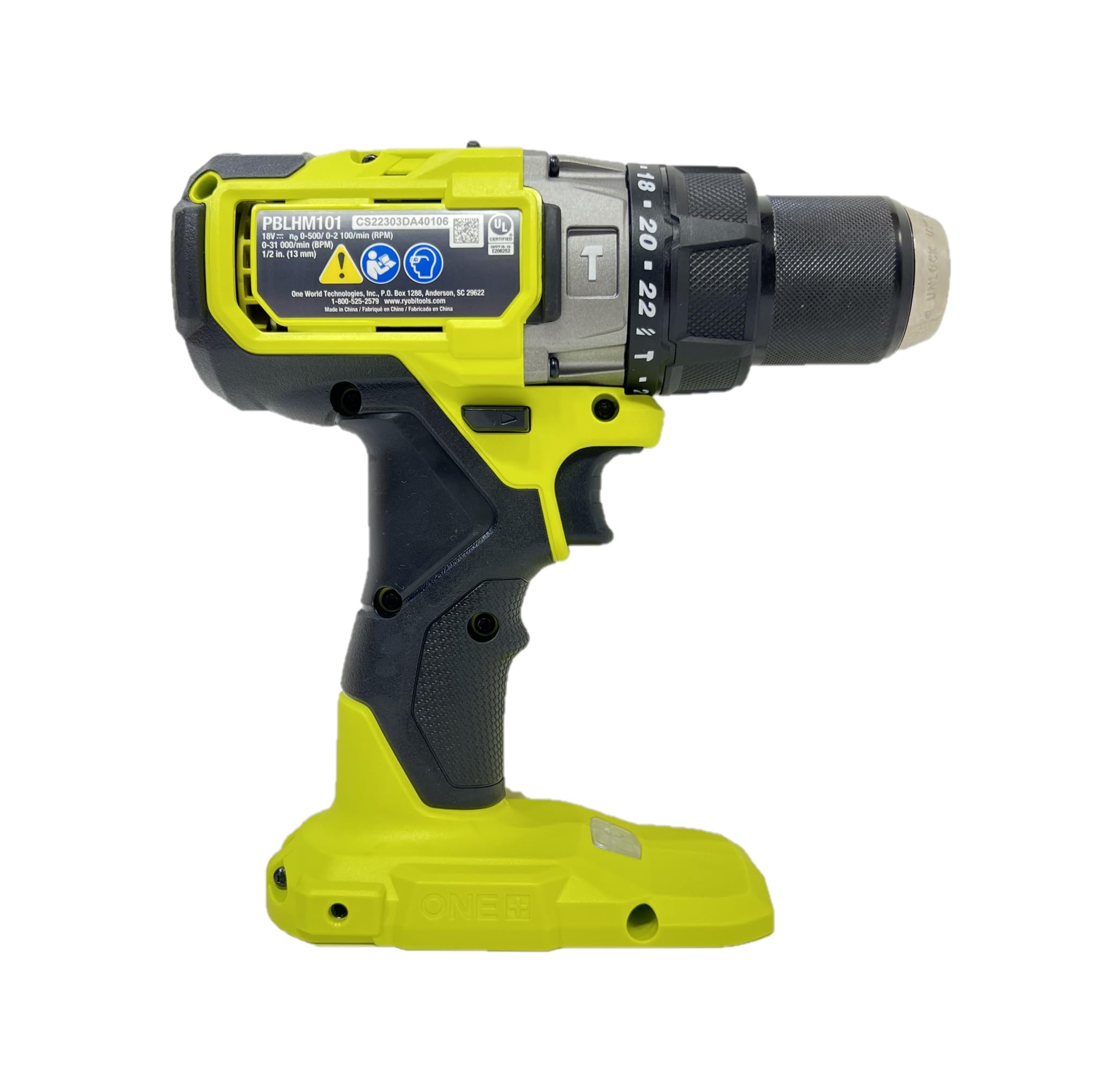 RYOBI ONE+ HP 18V Brushless Cordless 1/2 in. Hammer Drill (Tool Only) PBLHM101B