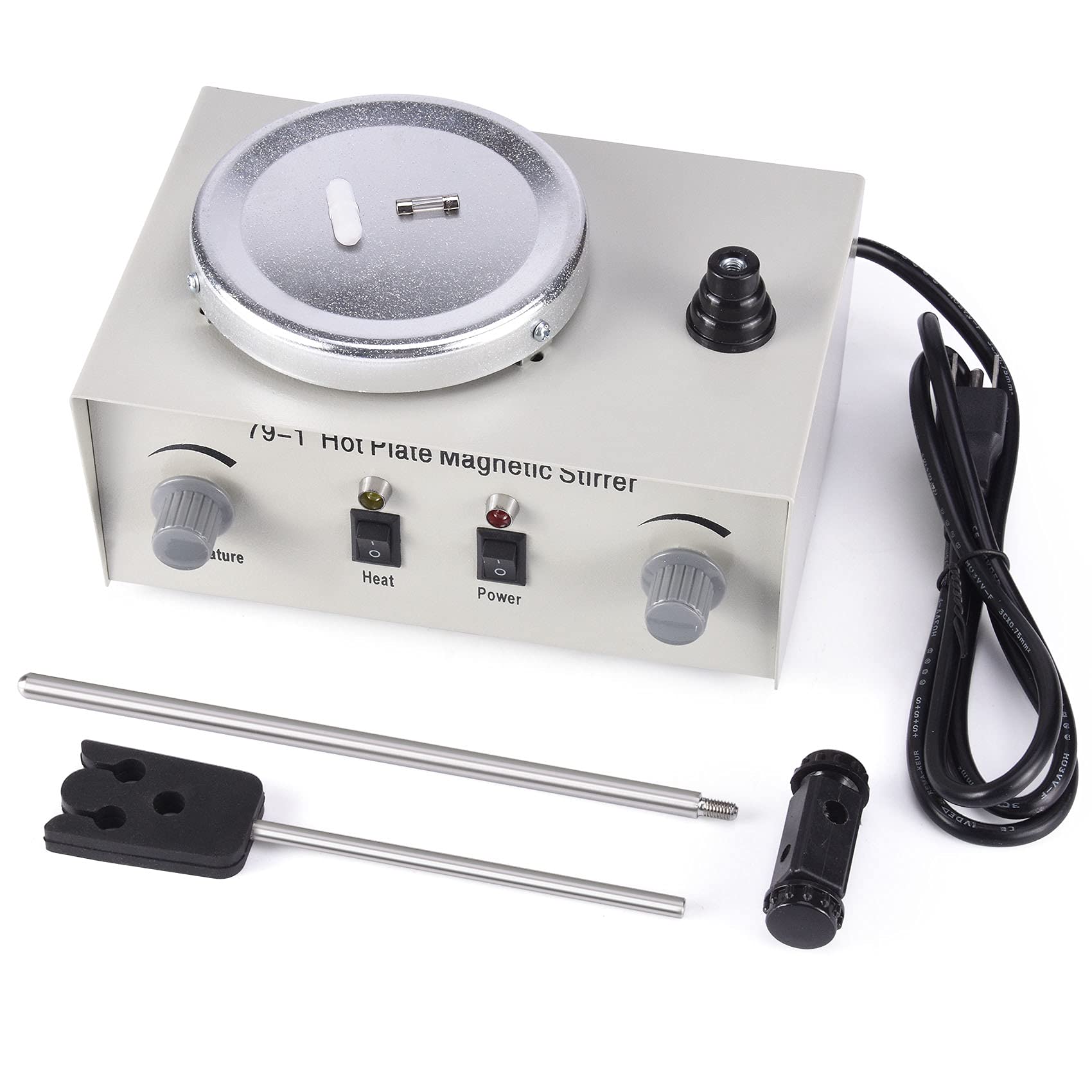 Slendor Magnetic Stirrer Hot Plate Mixer 79-1 Lab Stirrers Hotplate Max 2400 RPM Stir Plate with Stir Bar and Support Stand