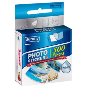 durony 500 pieces photo sticker white double-sided self adhesive photo tapes for pictures diy photo album journal